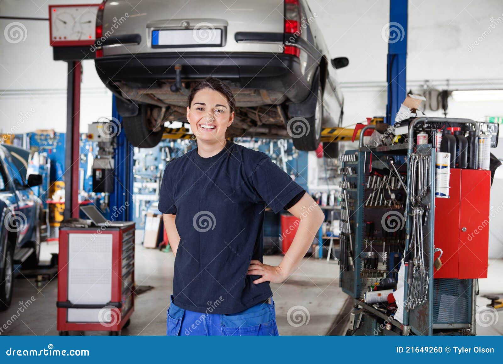Female Mechanic Portrait stock photo. Image of occupation - 21649260