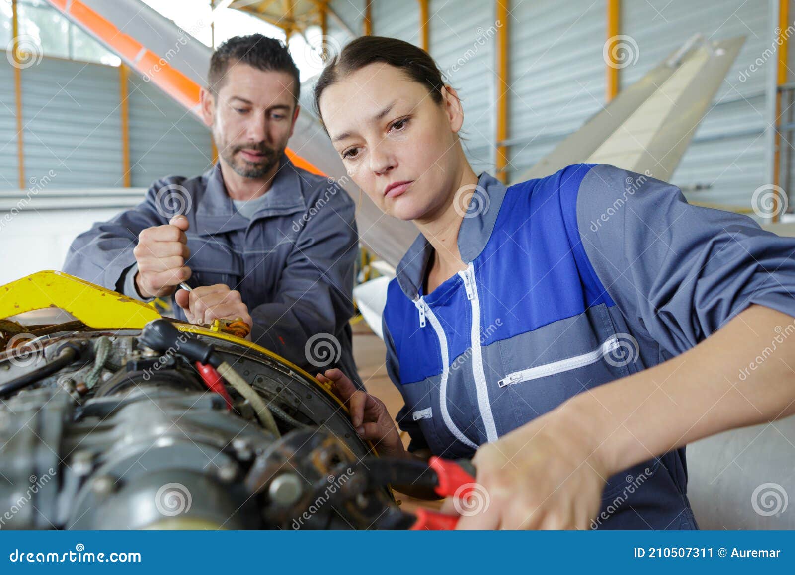 Mechanic And Aircraft Royalty-Free Stock Image | CartoonDealer.com ...