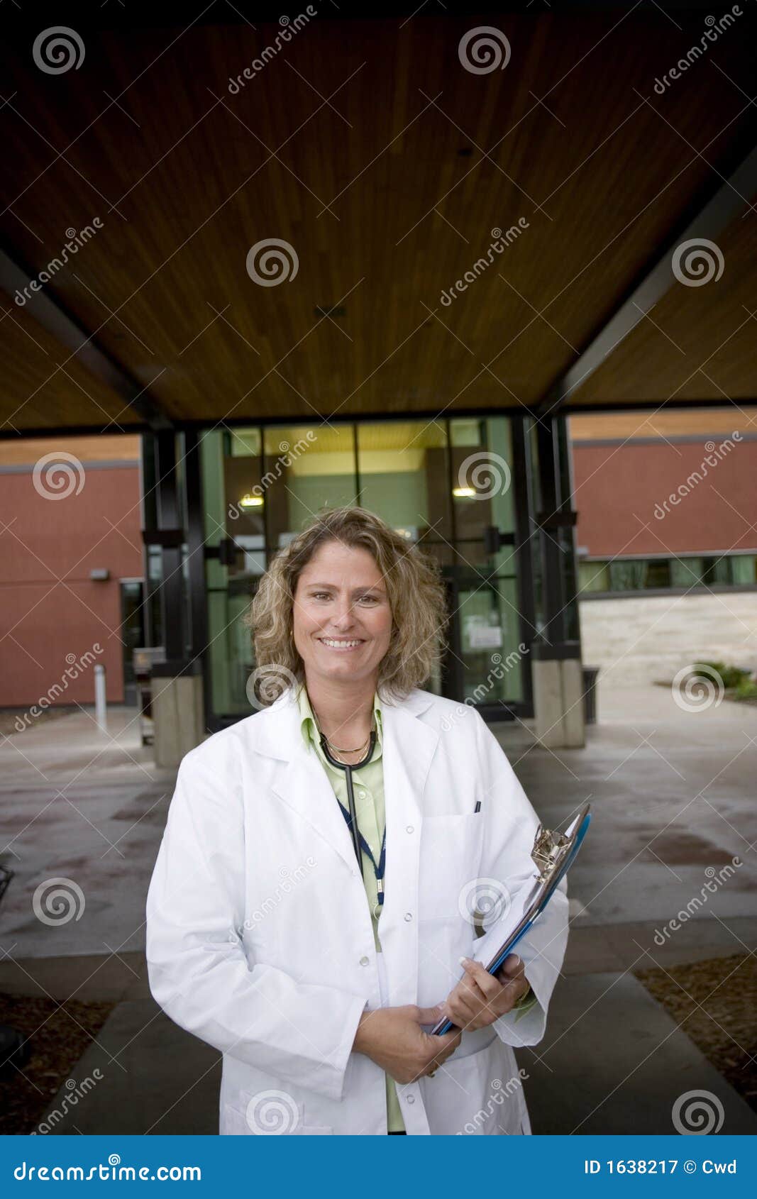 Female Medical Professional Stock Image - Image of happy, clipboard ...
