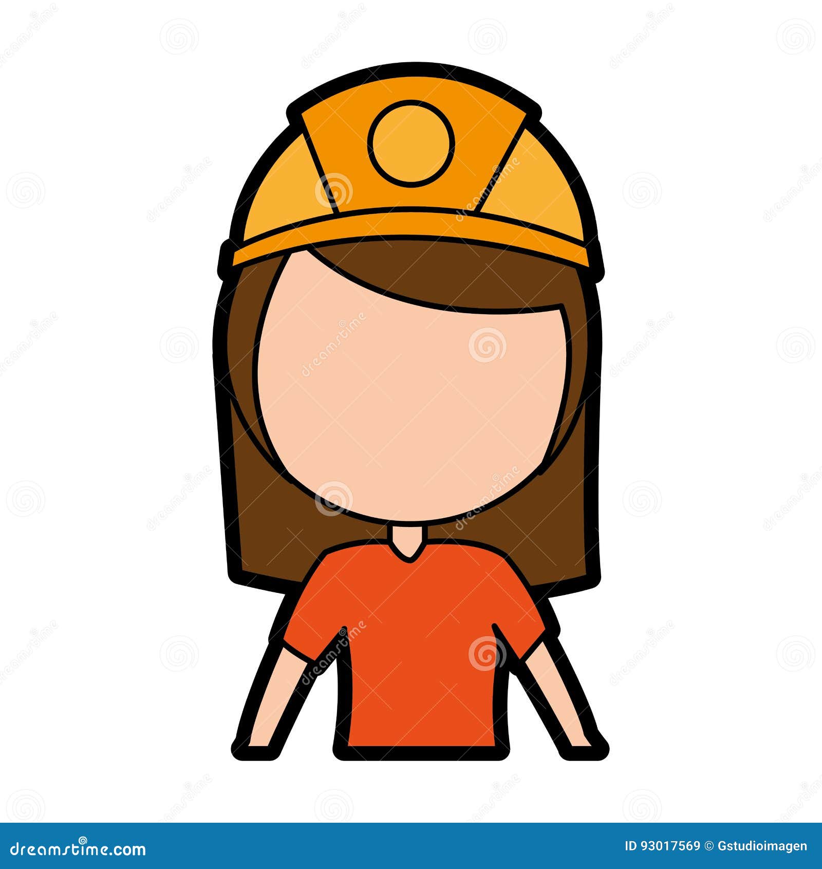 Female Miner Avatar Character Stock Vector - Illustration of ...