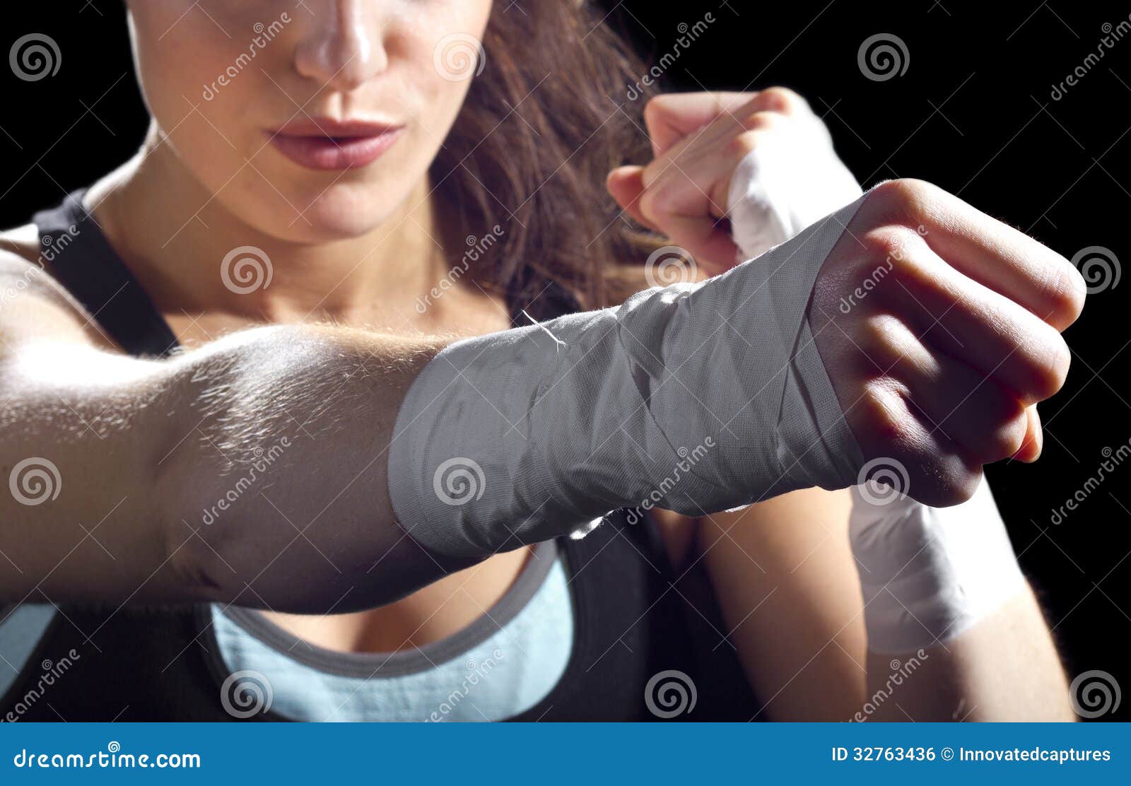Female MMA Fighter stock photo. Image of portrait, boxing - 32763436
