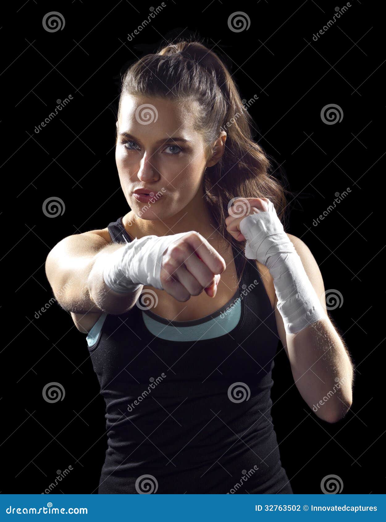 Female MMA Fighter stock photo. Image of athlete, body - 32763502