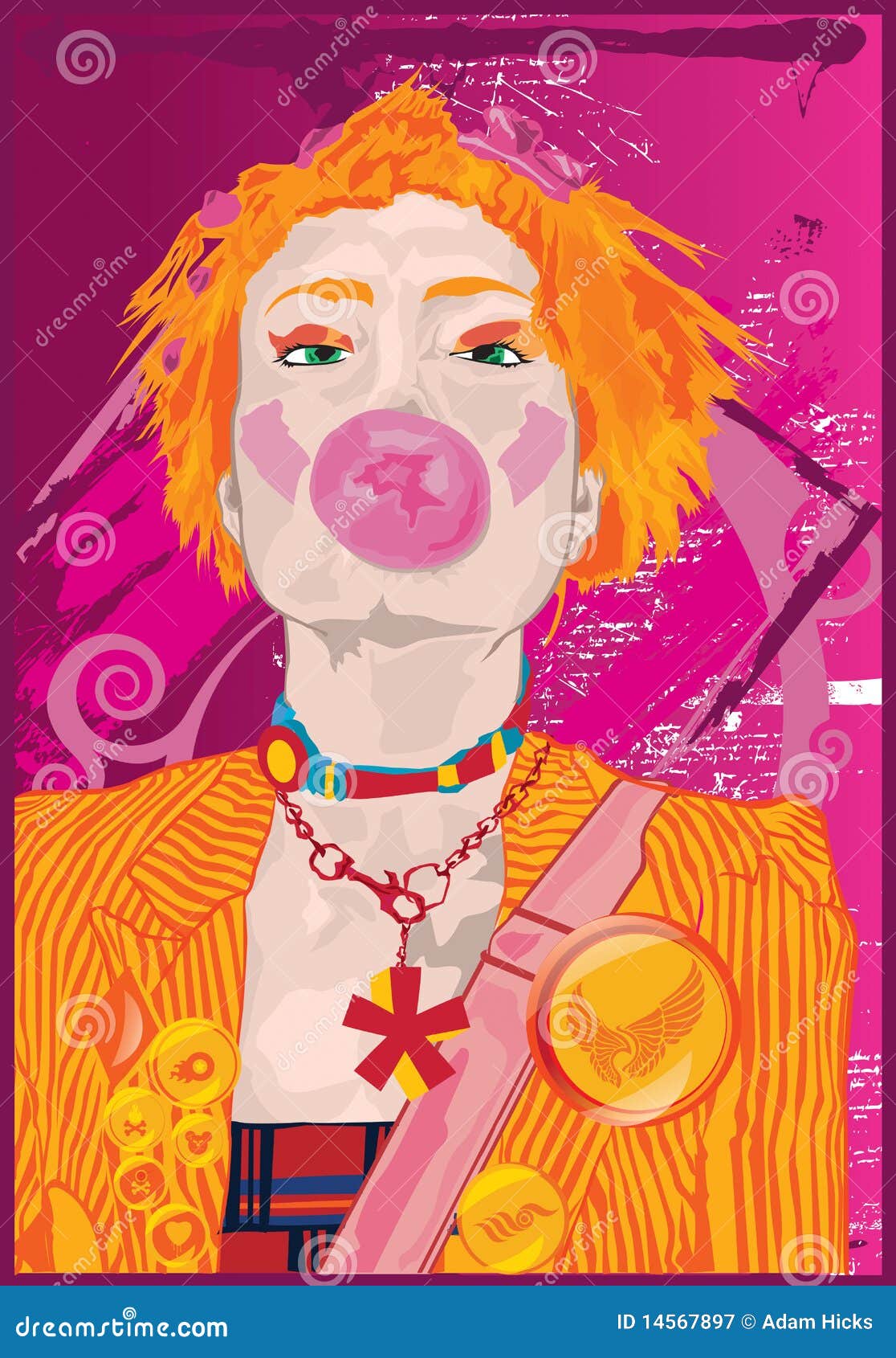 Female Model stock vector. Illustration of makeup, contemporary - 14567897