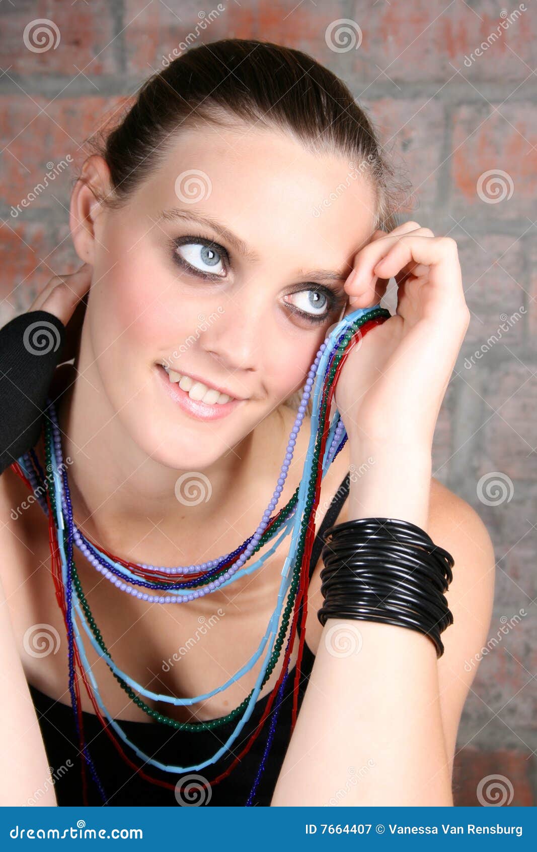 Female Model with Beads stock image. Image of beadwork - 7664407