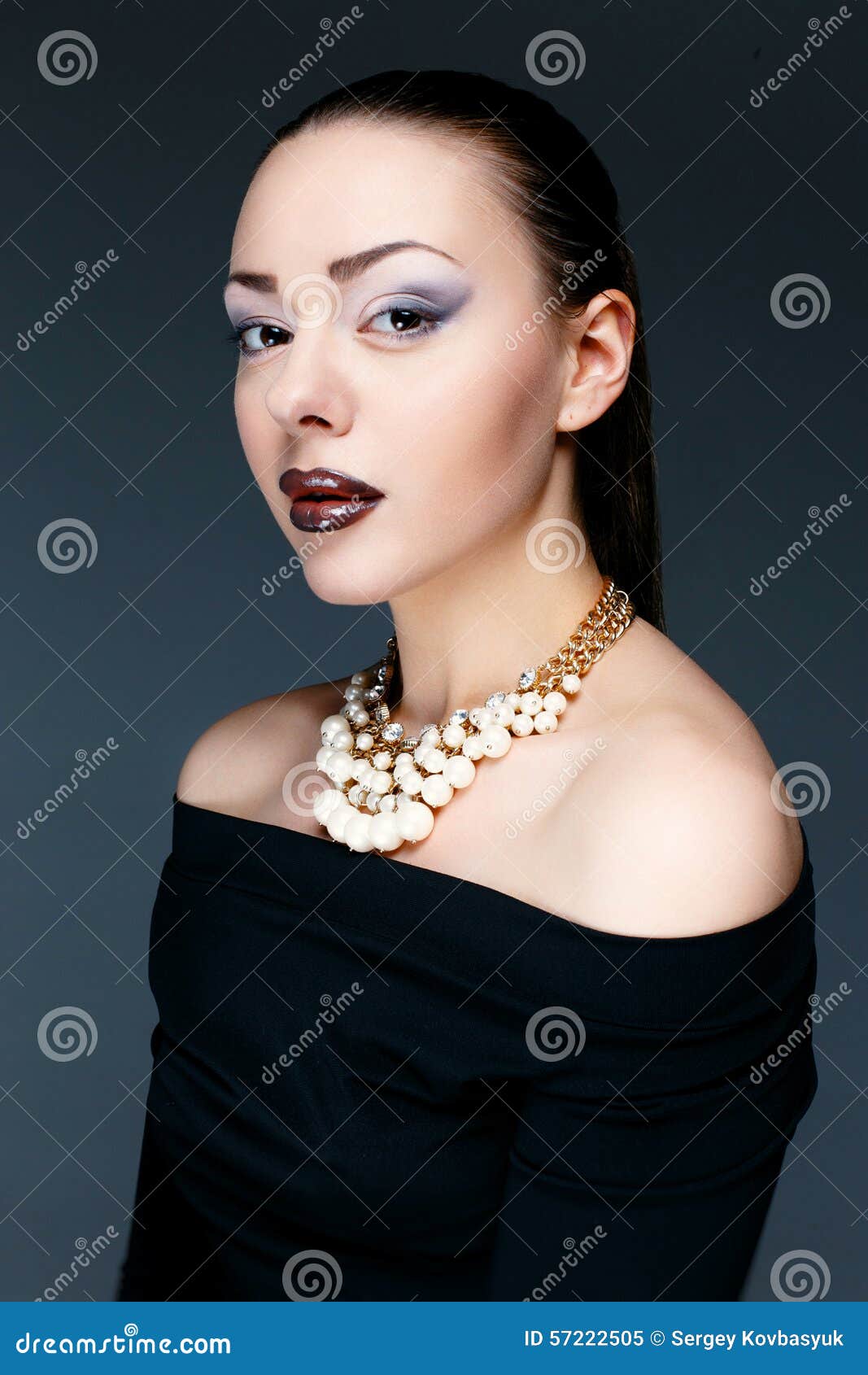 Female Model in Black Clothes Stock Image - Image of luxury, adult ...