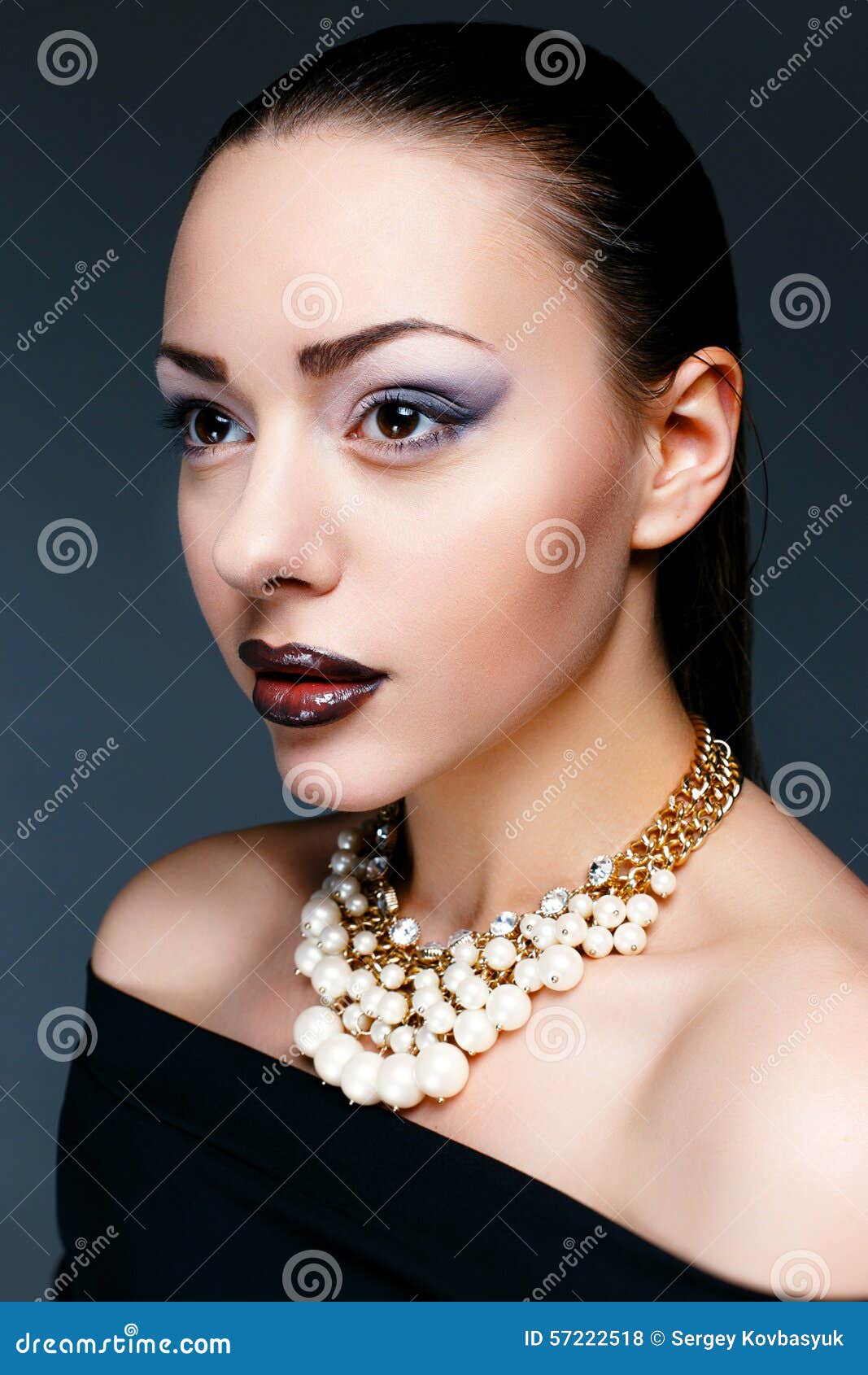 Female Model in Black Clothes Stock Photo - Image of romantic, beauty ...