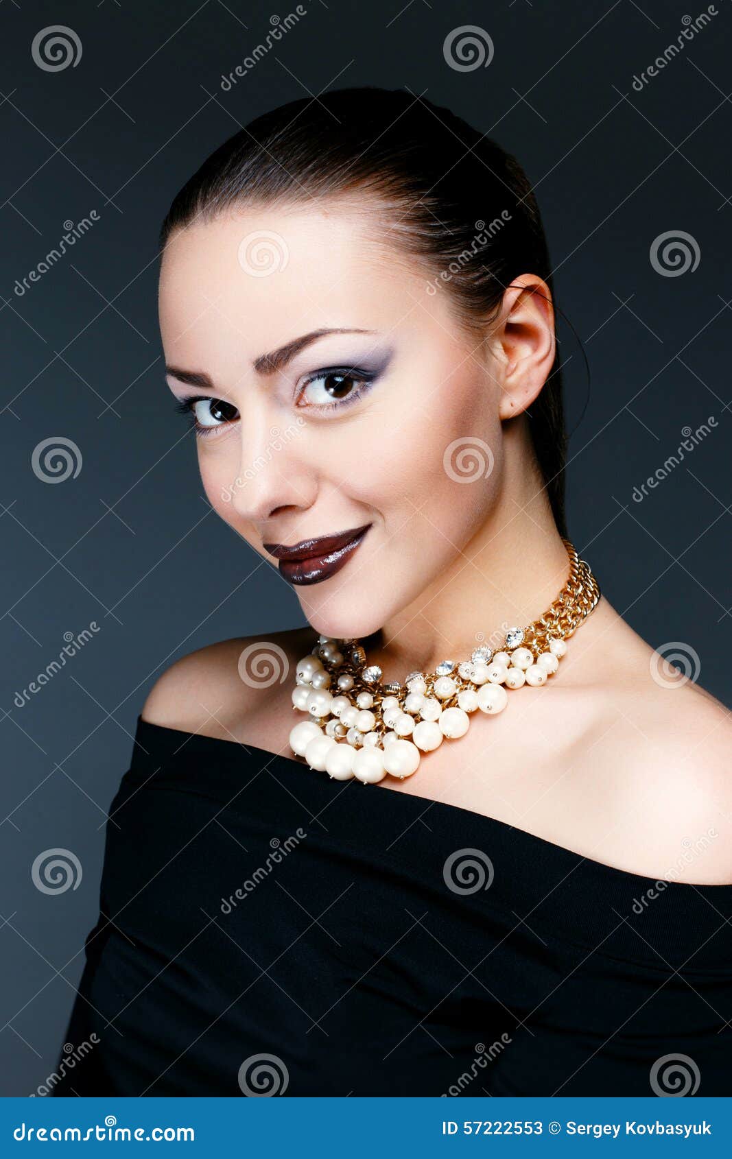 Female Model in Black Clothes Stock Image - Image of beautiful ...