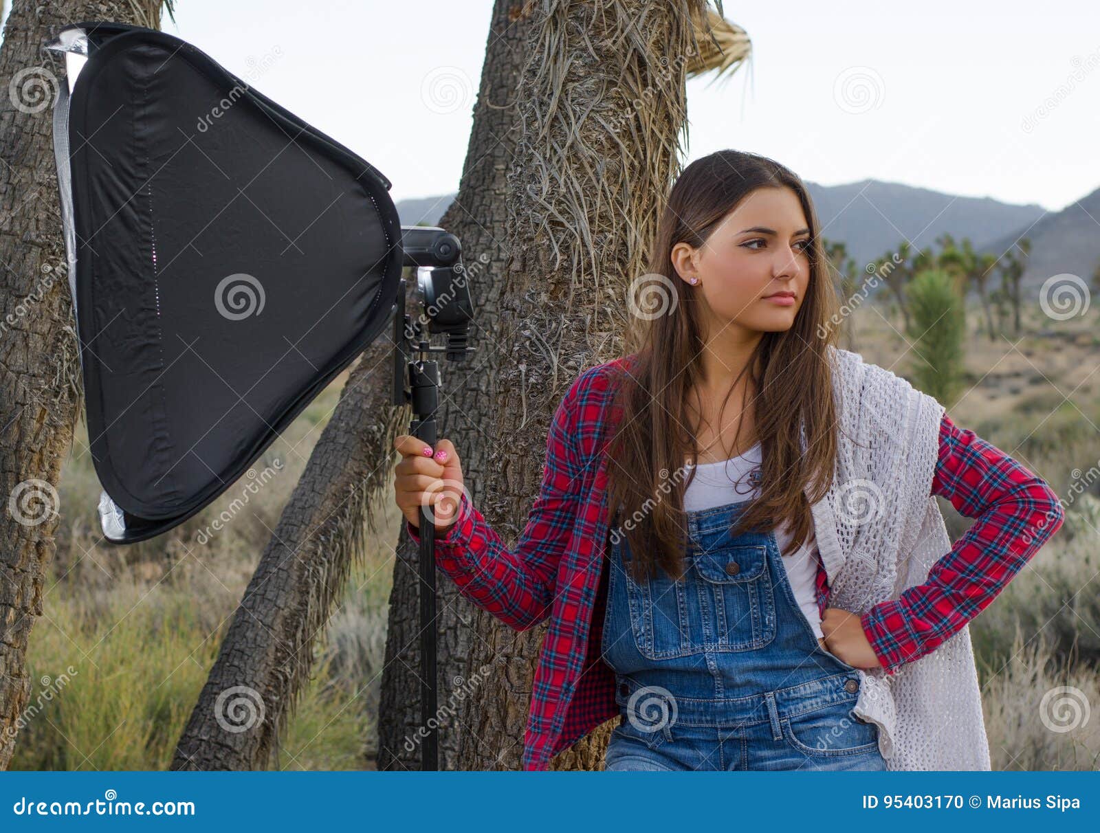 Female Model in the Desert stock photo. Image of dress - 95403170