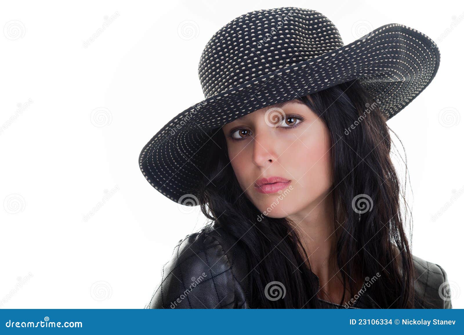 Female Model in a Hat stock photo. Image of female, face - 23106334