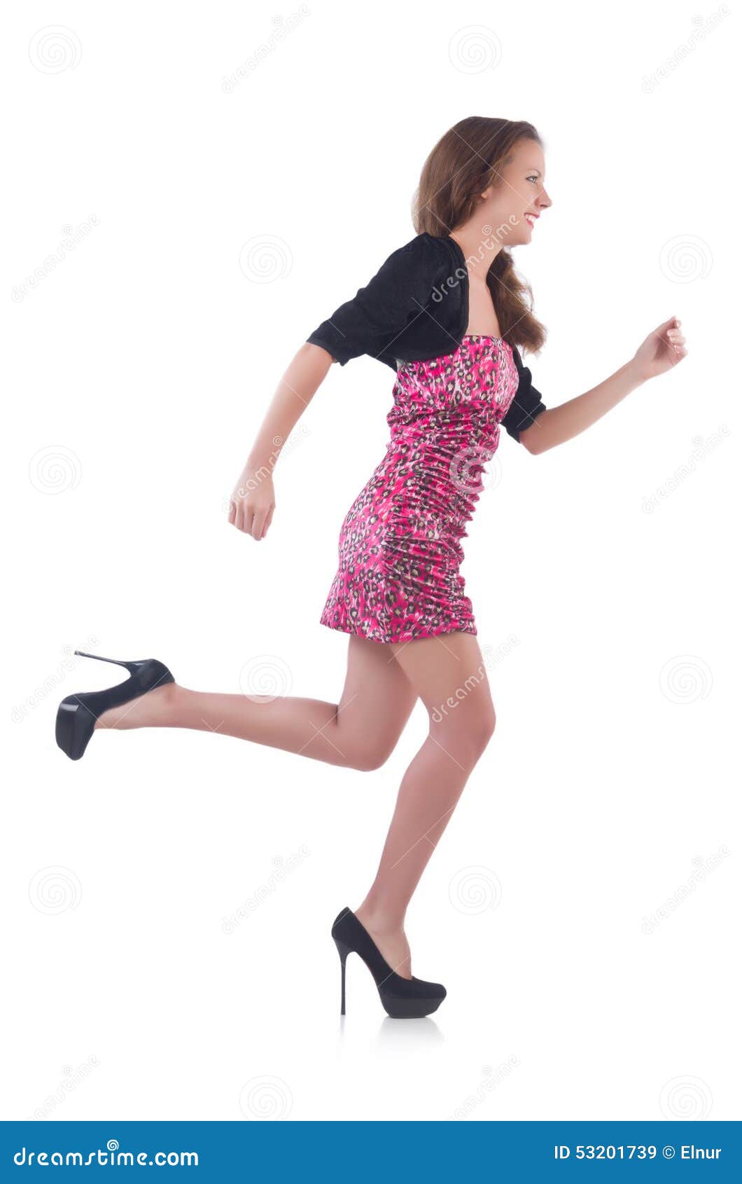 Female Model Isolated on White Stock Image - Image of looking, lady ...