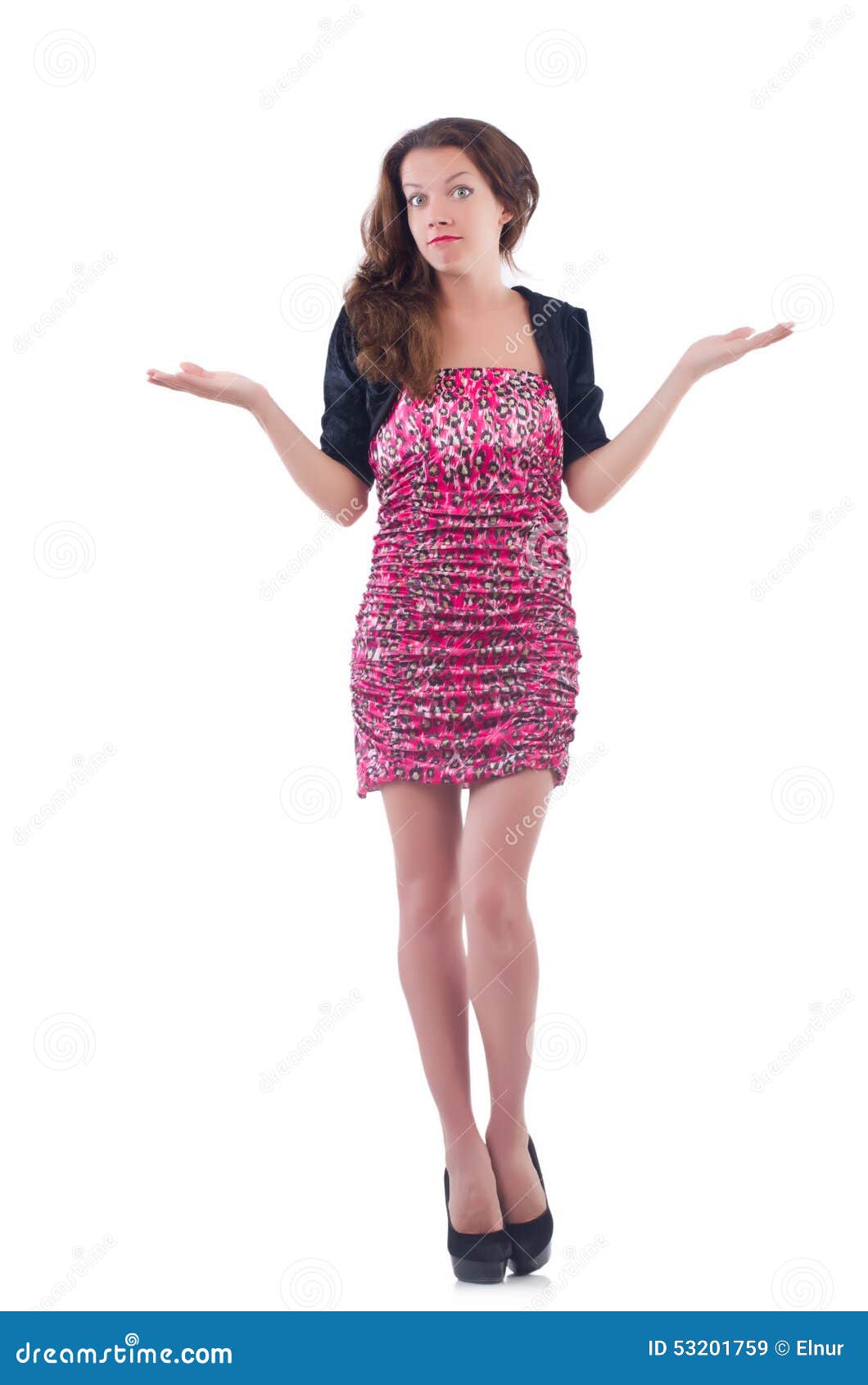 Female Model Isolated on White Stock Image - Image of brown, beautiful ...