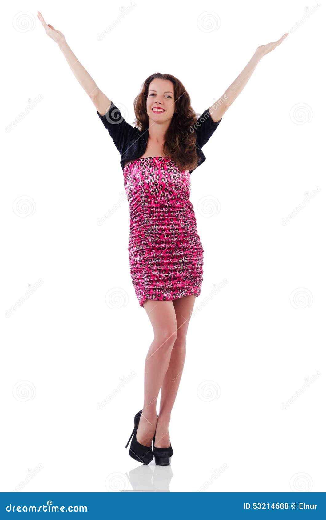 Female Model Isolated on White Stock Photo - Image of isolated, glamour ...