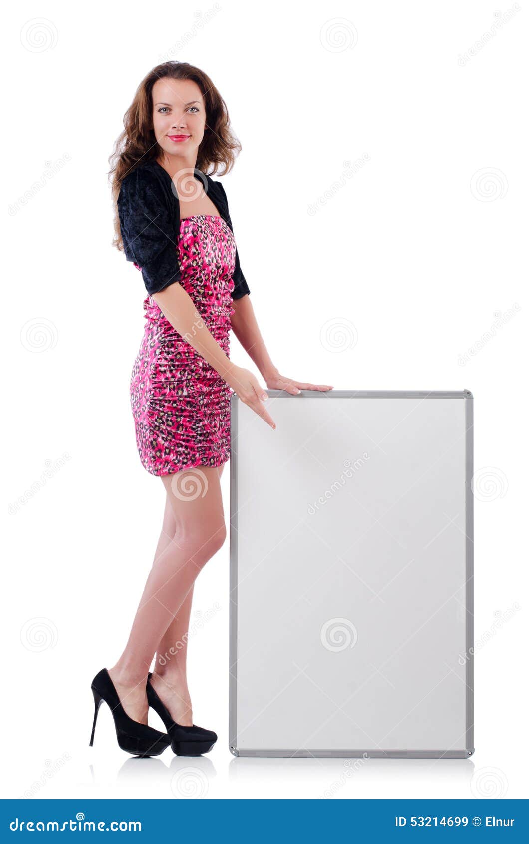 Female Model Isolated on White Stock Image - Image of blank, glamour ...