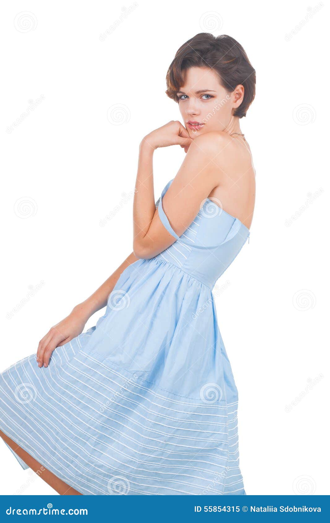 Female model in studio stock image. Image of joyful, isolated - 55854315