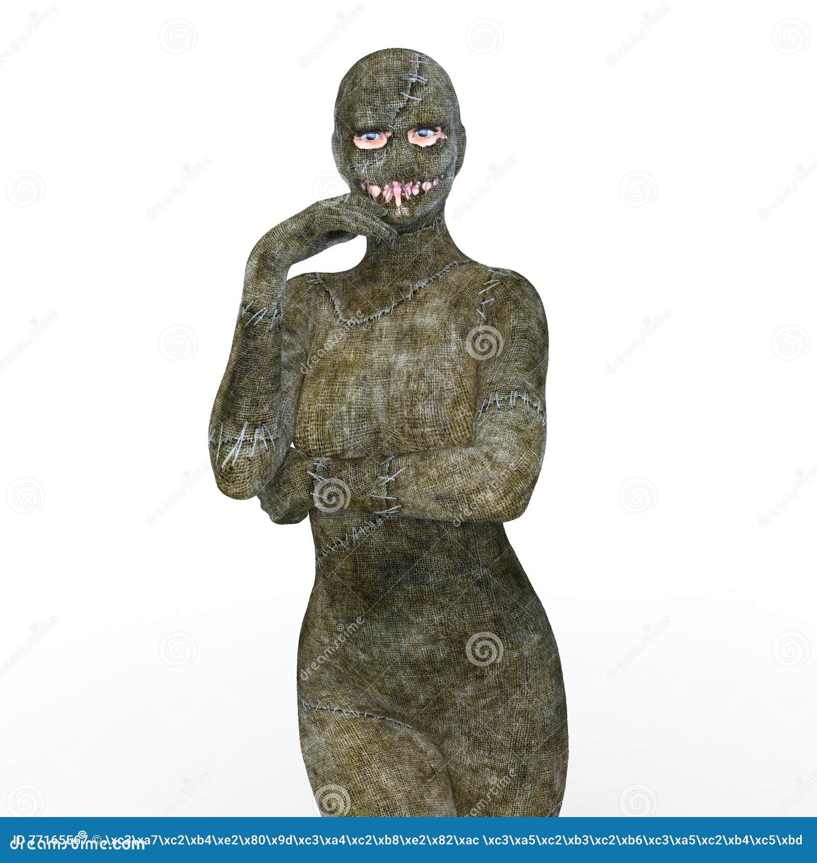 Female monster stock illustration. Illustration of pose - 77165567