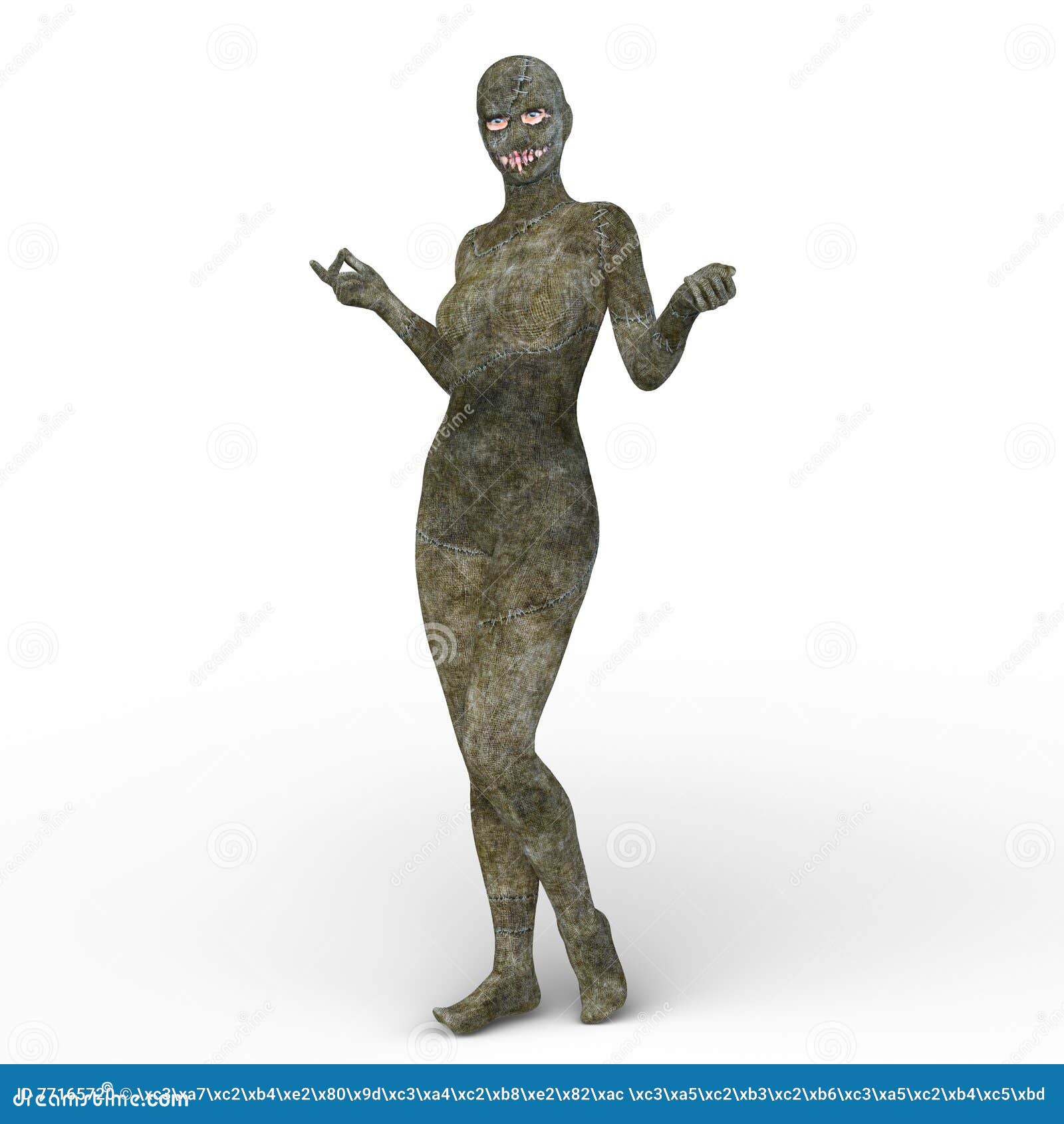 Female monster stock illustration. Illustration of halloween - 77165720