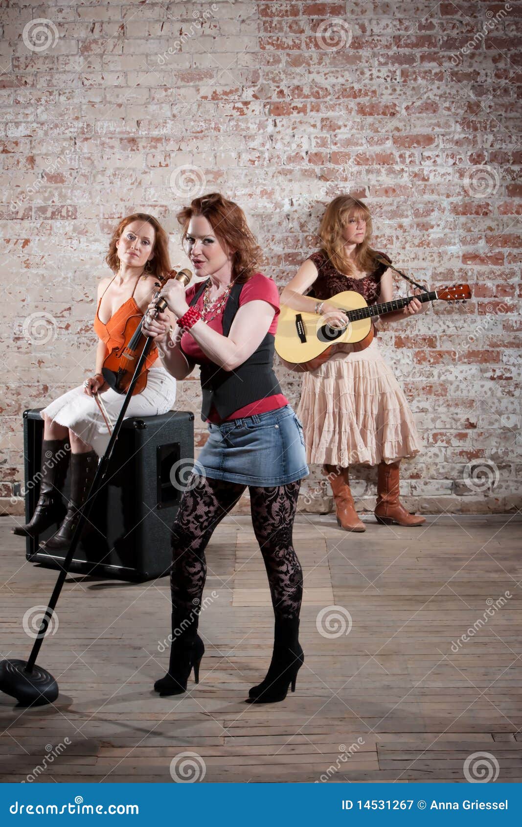 Female musicians stock image. Image of pick, beautiful - 14531267