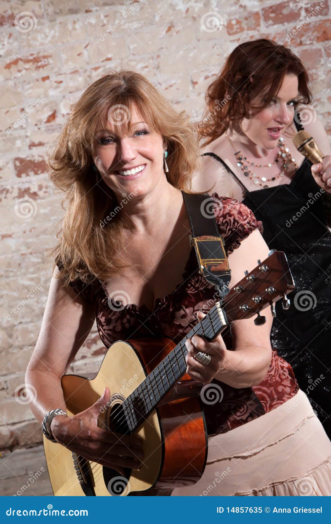 Female musicians stock image. Image of glam, sweet, beautiful - 14857635