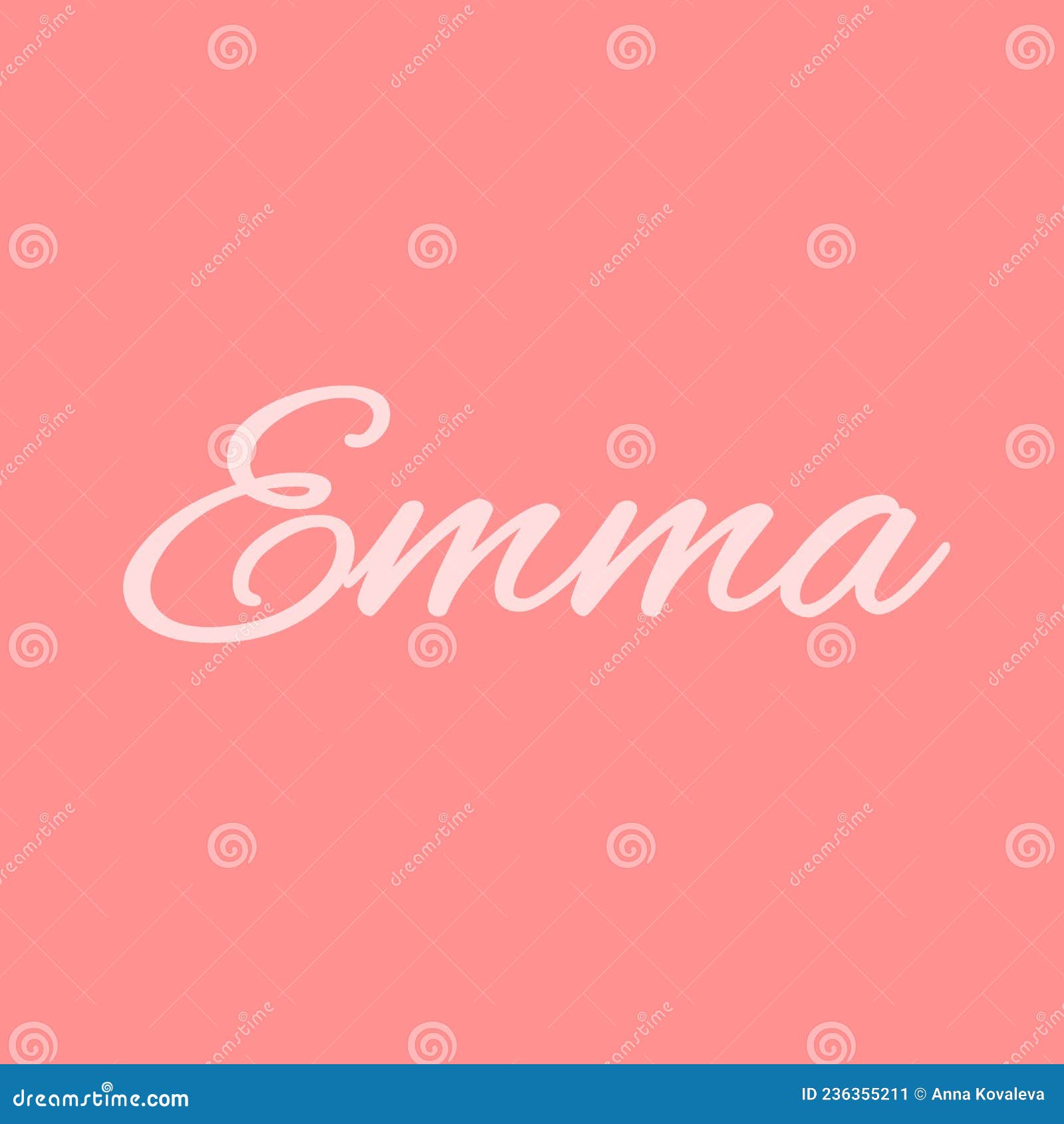 The Female Name is Emma. Background with the Female Name Emma. a ...