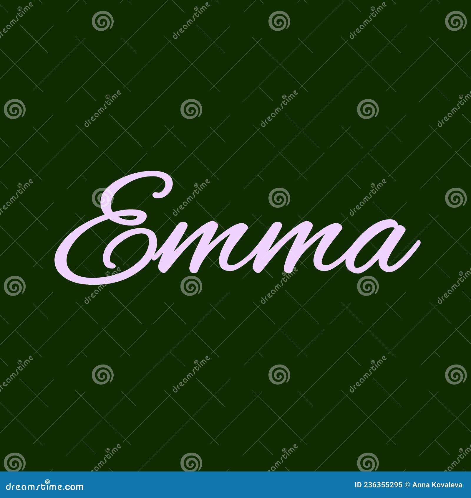 Emma - Female Name . Gold 3D Icon On White Background. Decorative Font ...