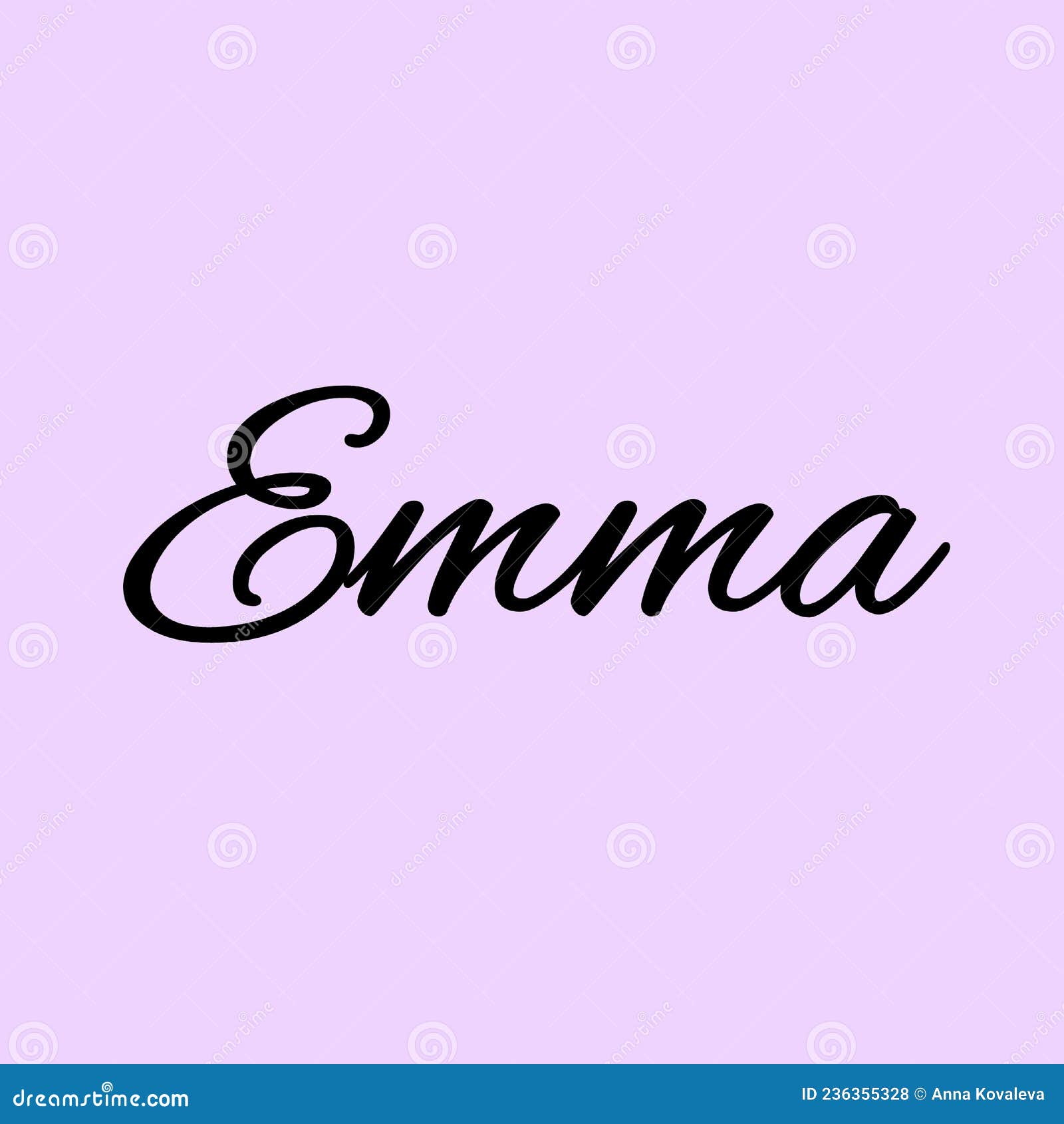 The Female Name is Emma. Background with the Female Name Emma. a ...