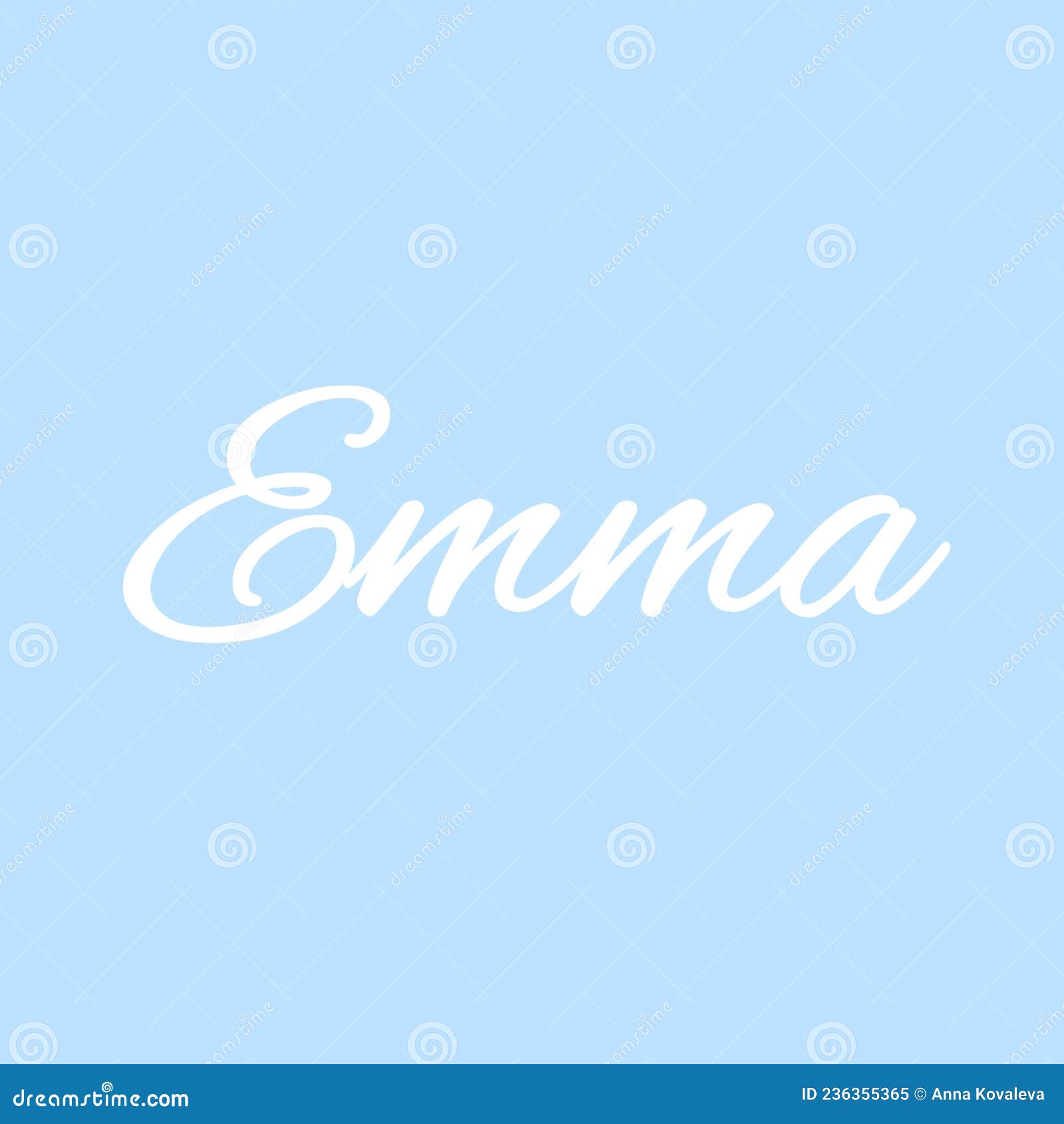 The Female Name Is Emma. Background With The Female Name Emma. A ...