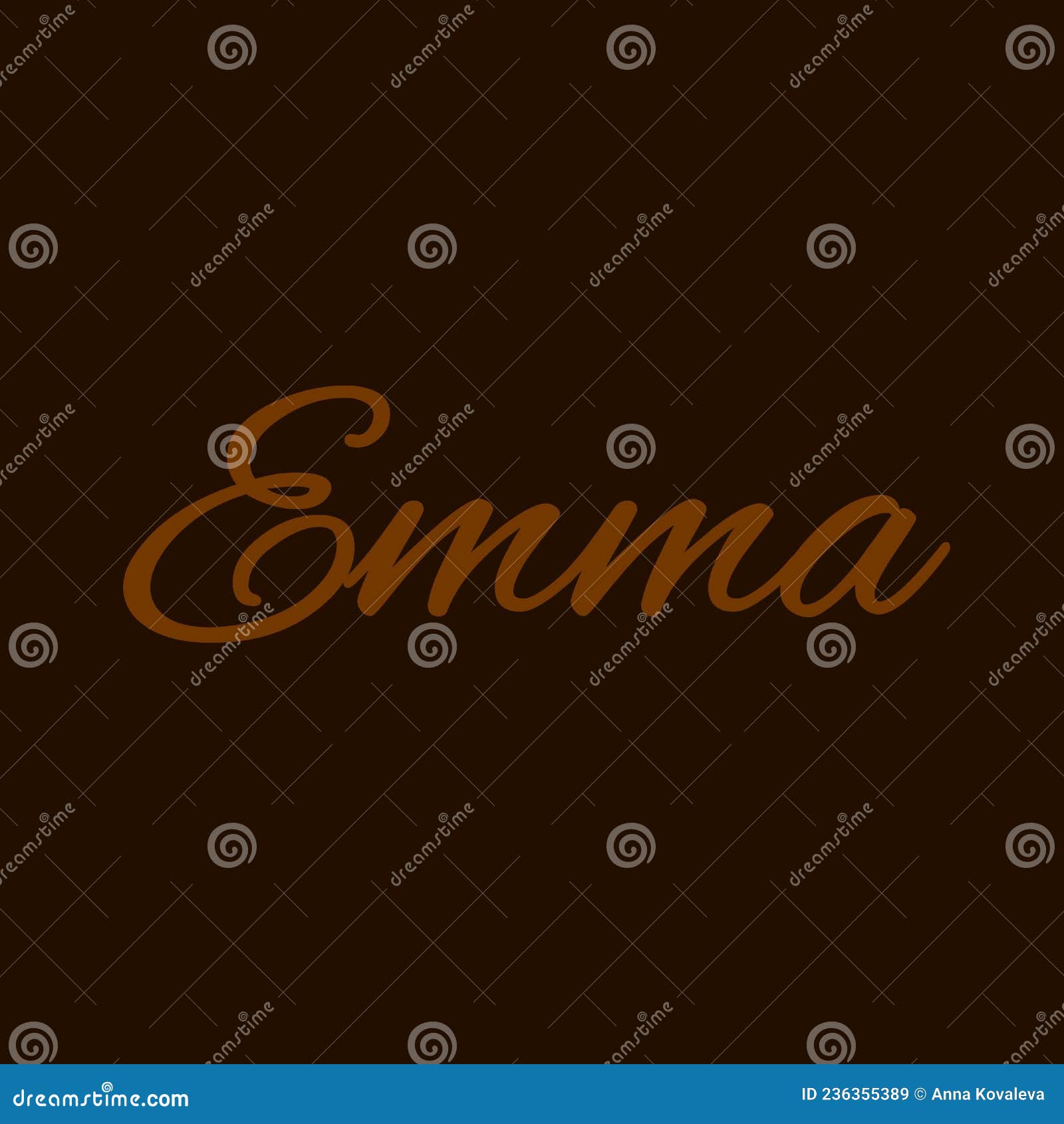 The Female Name is Emma. Background with the Female Name Emma. a ...