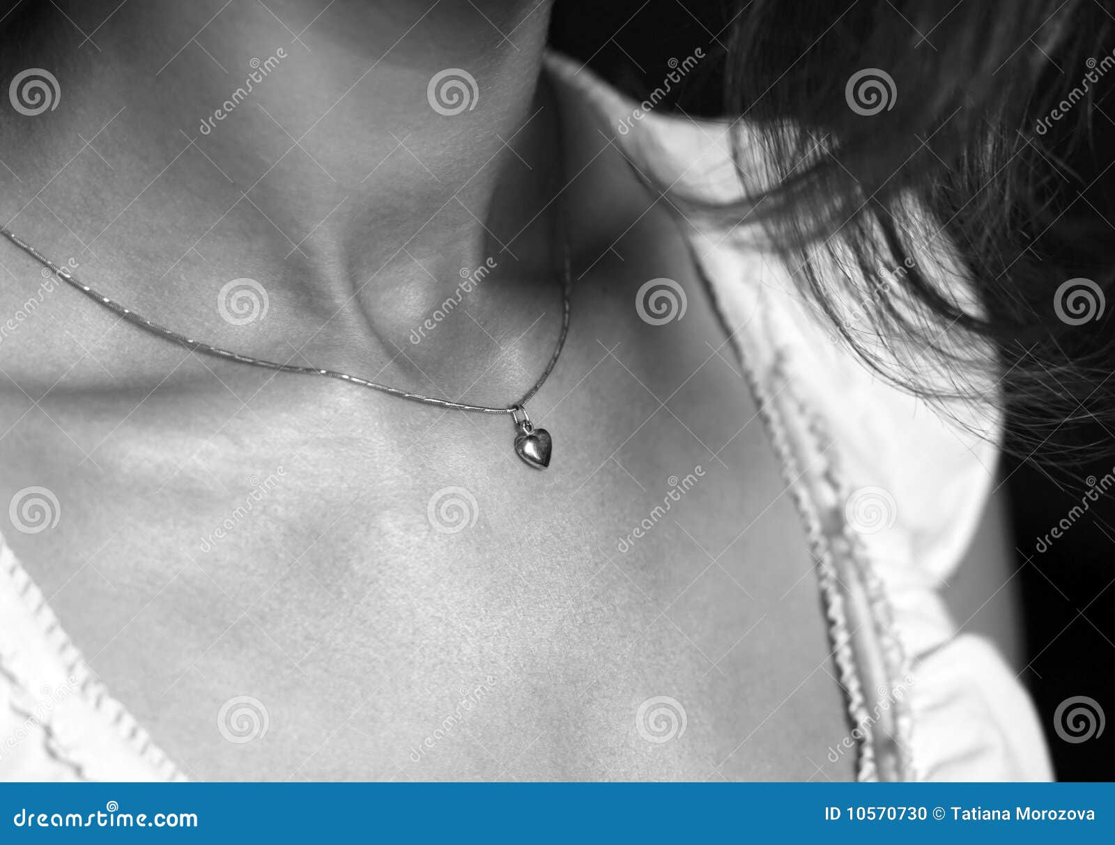 Female neck with a chain stock photo. Image of neck, warm - 10570730