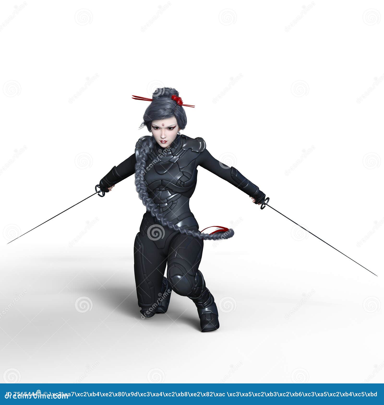 Female ninja stock image. Image of fencer, weapon, game - 75654443