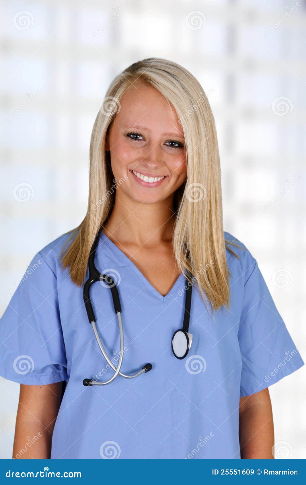 Female Nurse stock image. Image of stethoscope, working - 25551609