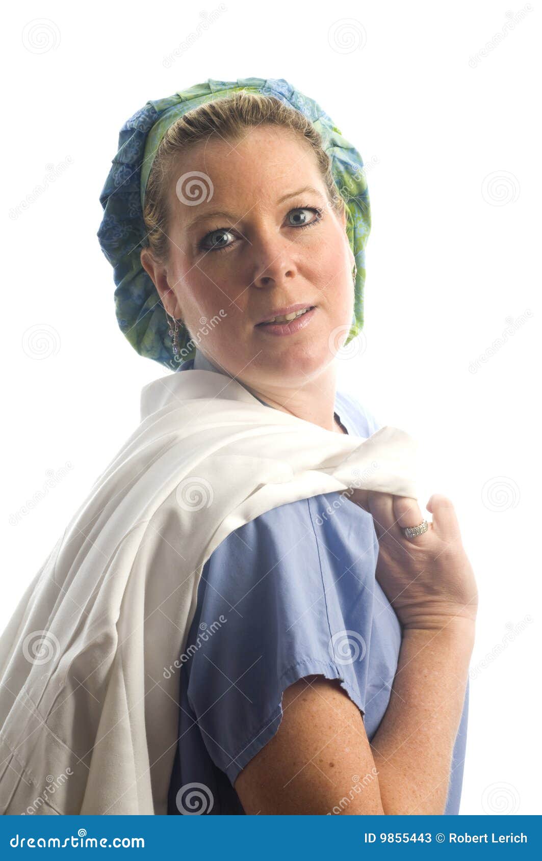 Female Nurse Studio Portrait Stock Image - Image of head, stethoscope ...