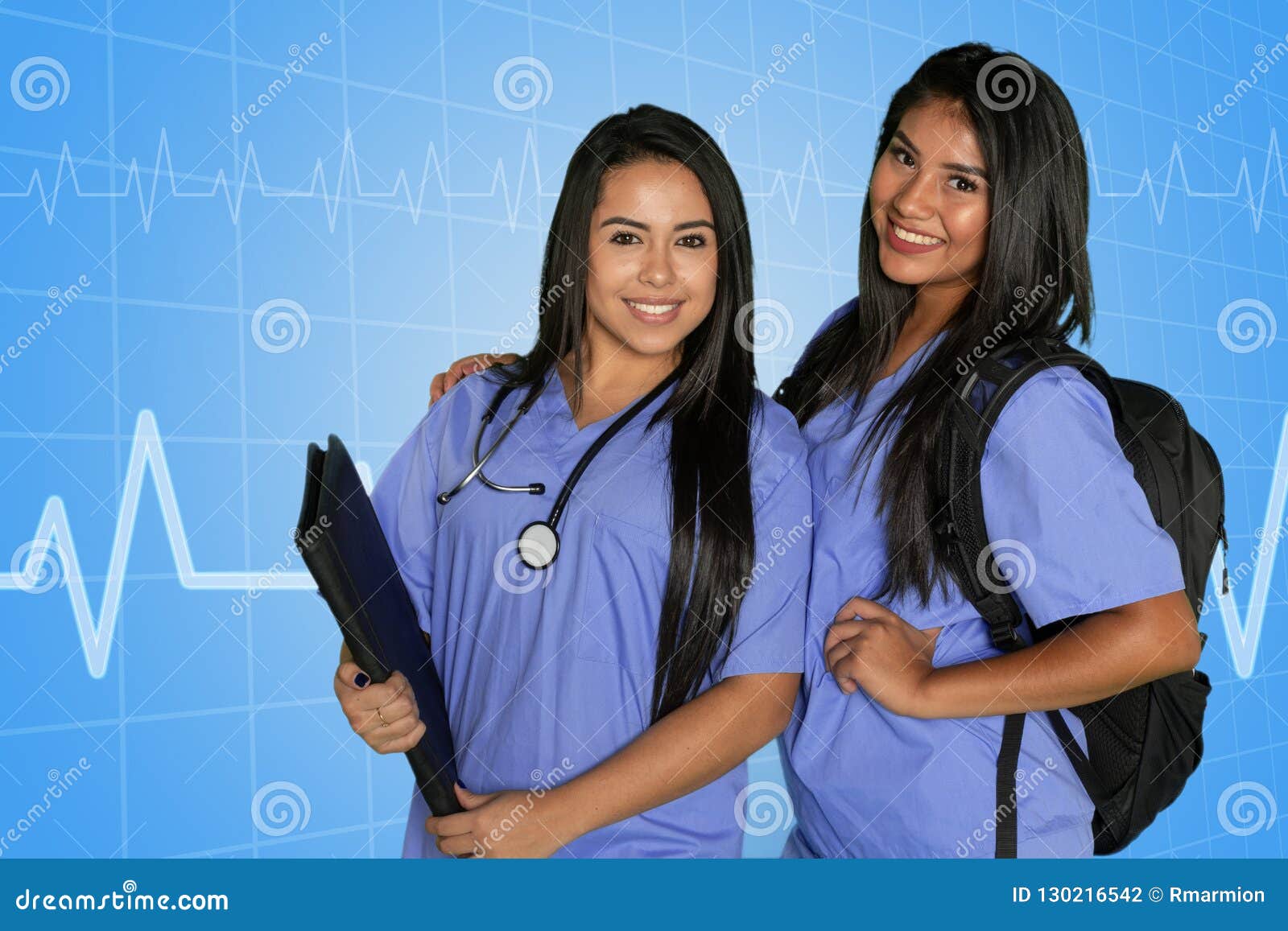 Female Nursing Students stock photo. Image of care, hispanic - 130216542