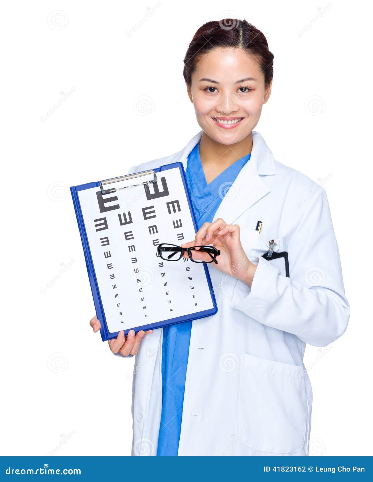 Oculist With Eye Chart Stock Photography | CartoonDealer.com #41823158