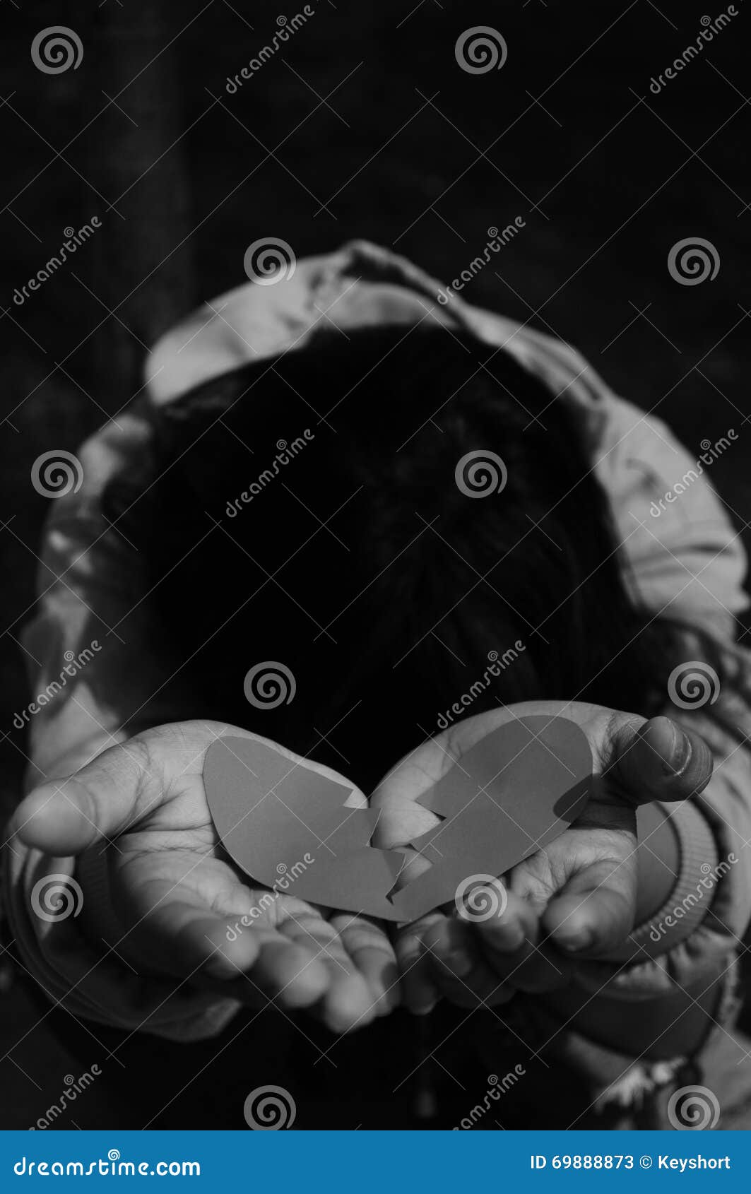 Female Offer Broken Heart in Hands Stock Image - Image of grief, lost ...
