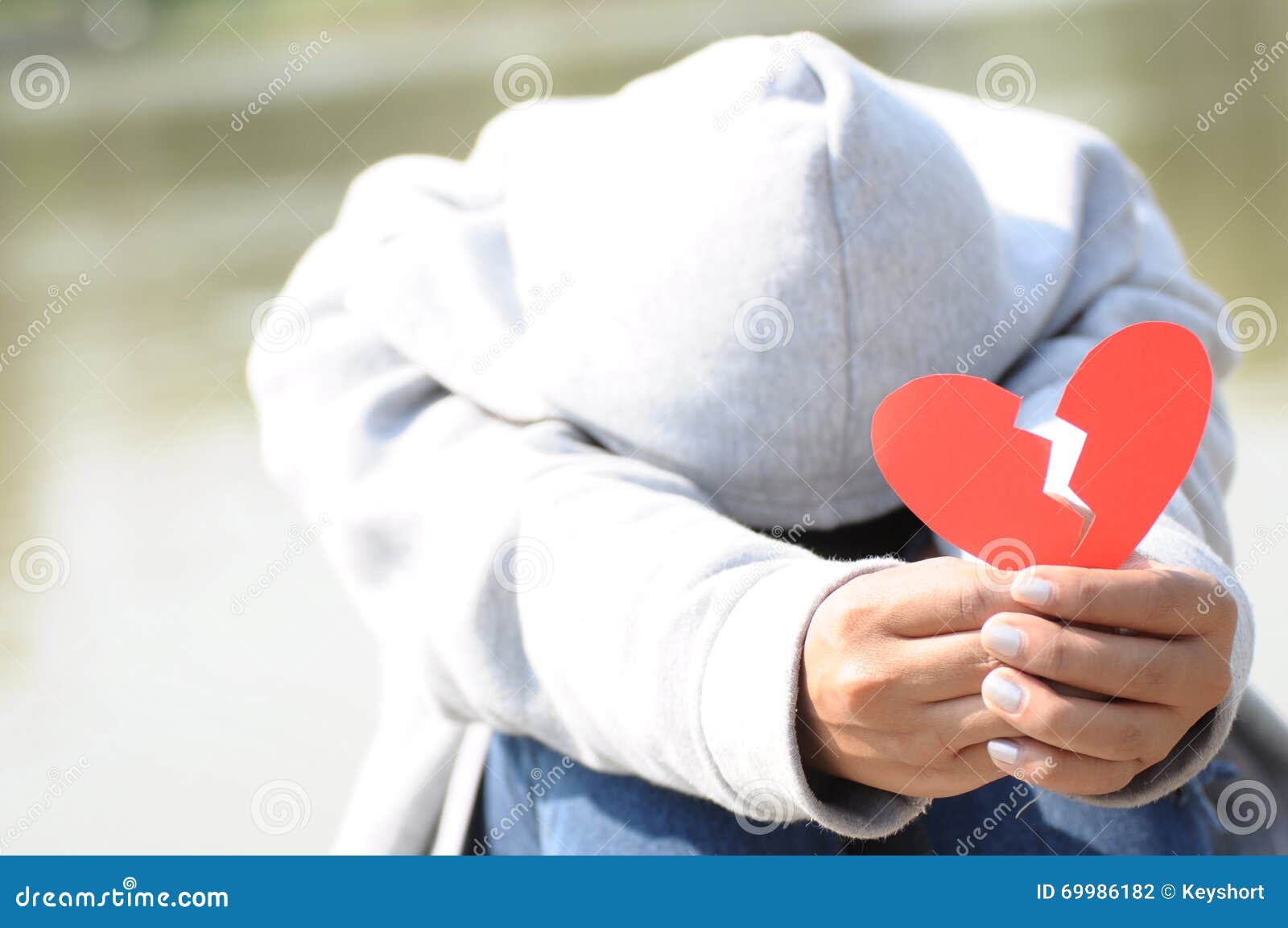 Female Offering Broken Heart in Hands Stock Photo - Image of despair ...