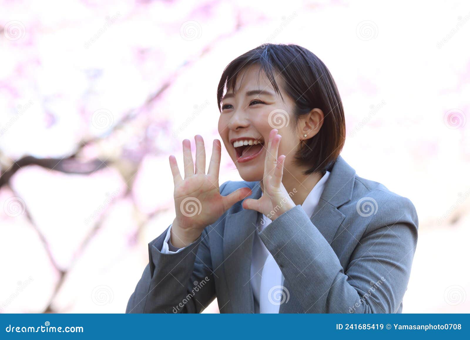 Female Office Worker Cheering Stock Image - Image of beautiful, space ...