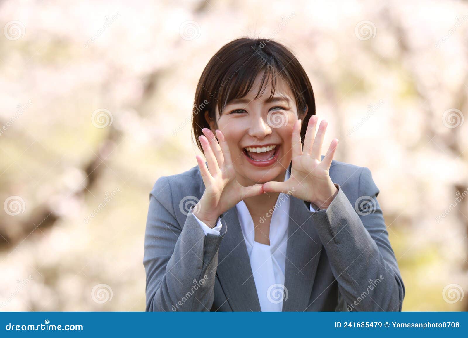 Female Office Worker Cheering Stock Image - Image of body, refreshing ...