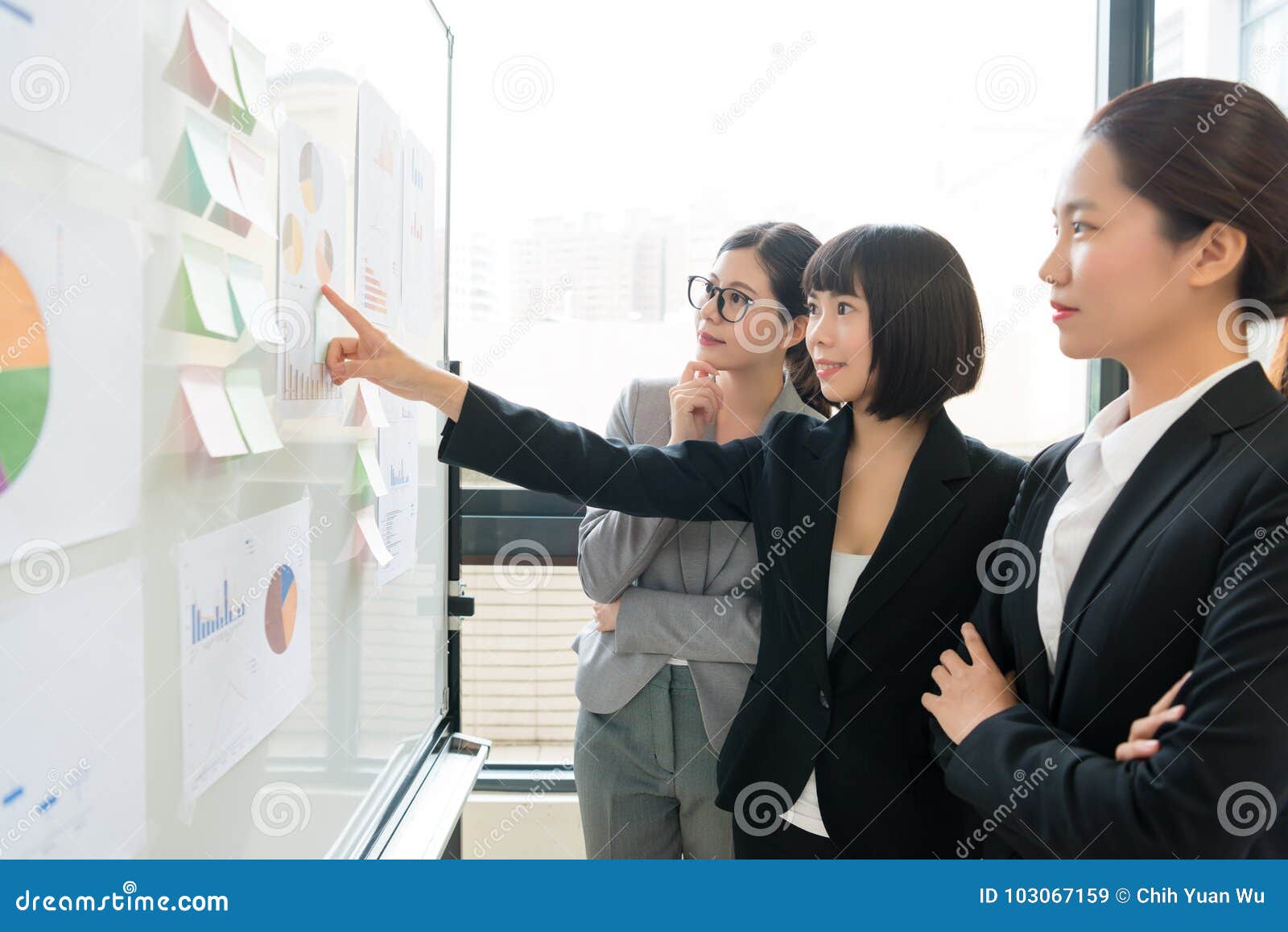 Man Pointing At Bar Chart Stock Photography | CartoonDealer.com #24733004