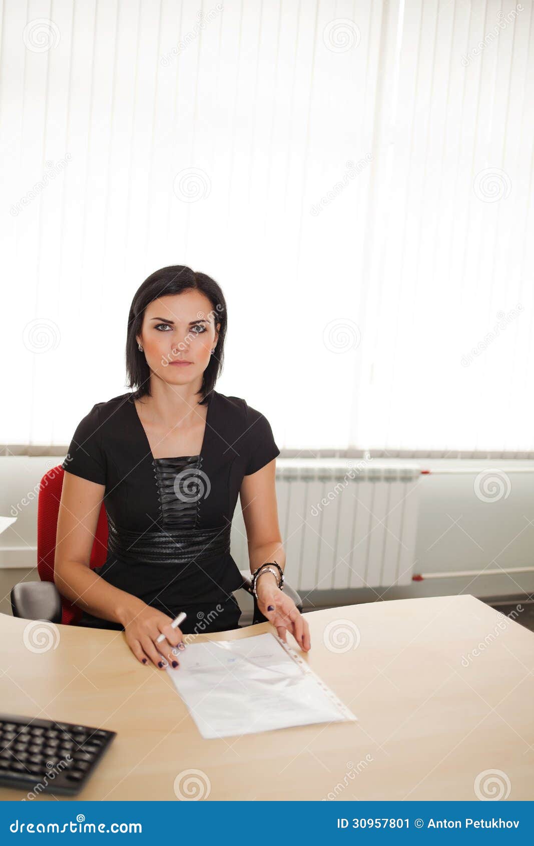 Female office worker stock image. Image of assistant - 30957801