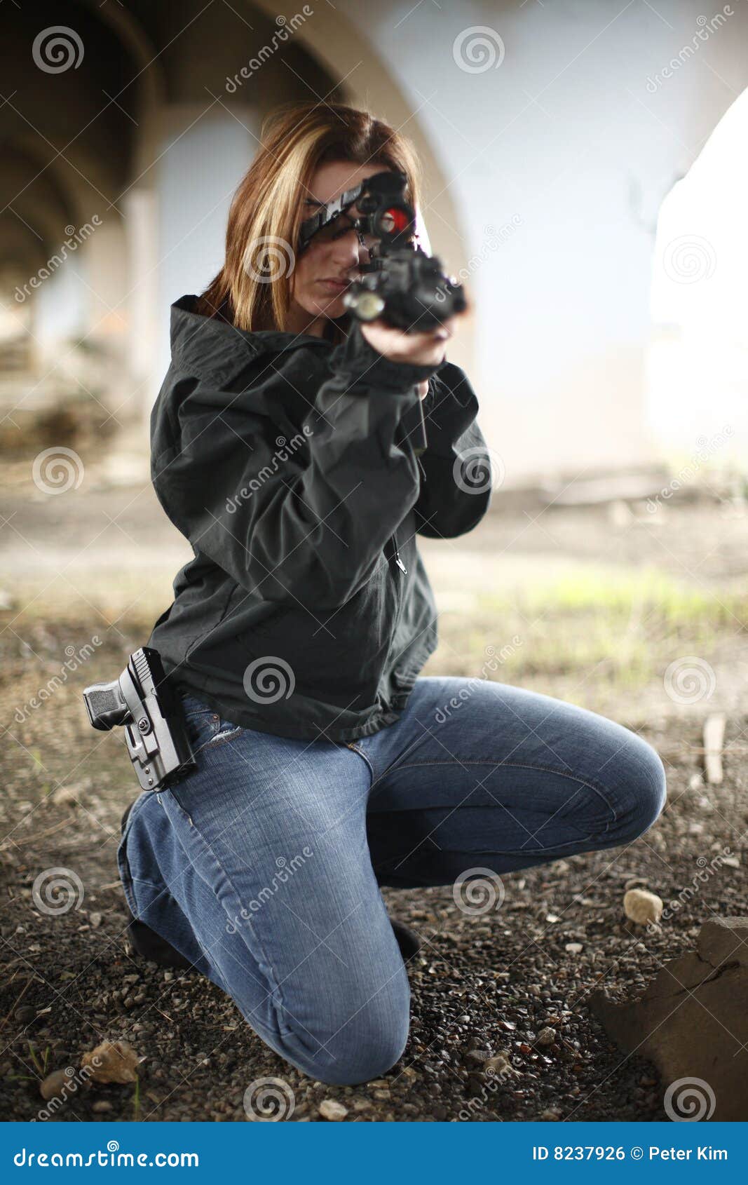 Female Officer Aiming Rifle Royalty Free Stock Image - Image: 8237926 Female Officer Aiming Rifle Royalty Free Stock Image - Image: 8237926