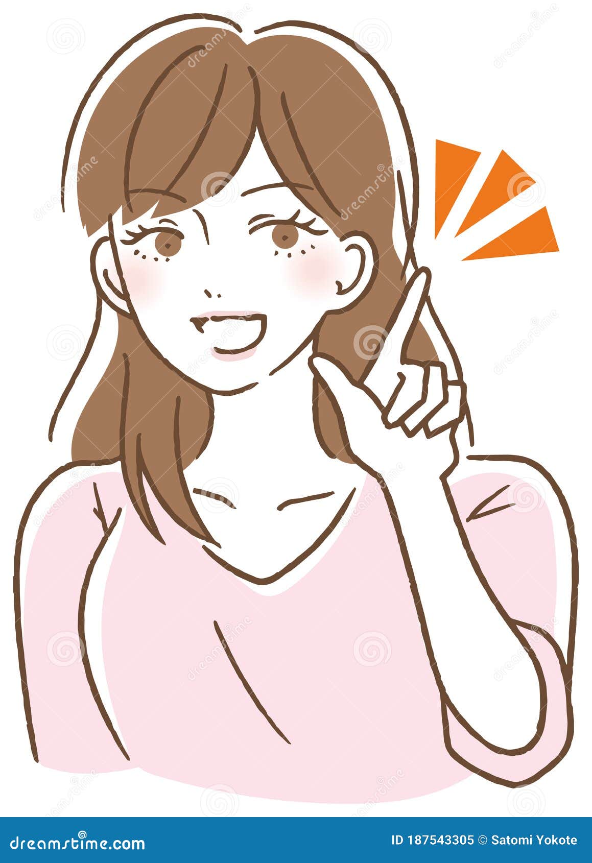 Female OK Sign Illustration Pointing Vector Stock Vector - Illustration ...