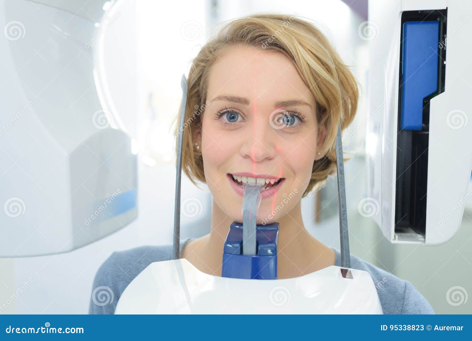 Female with Open Mouth during Oral Checkup at Dentist Stock Image ...