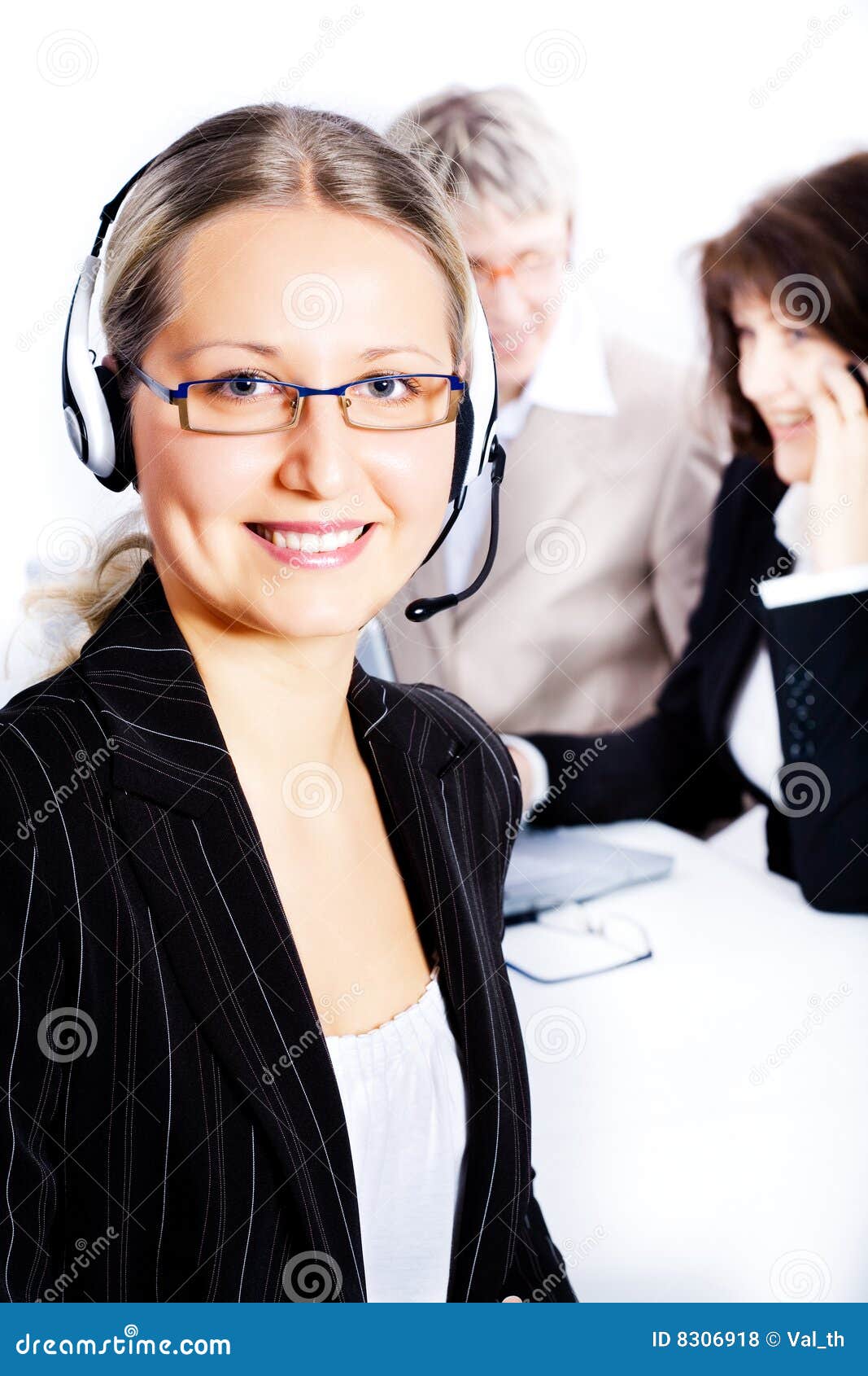 Female operator stock photo. Image of face, smiling, telephone - 8306918