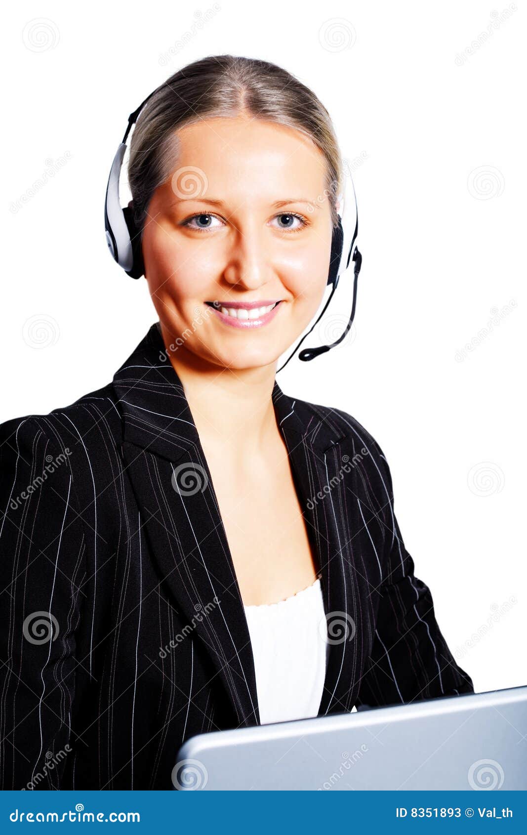 Female operator stock image. Image of headset, communications - 8351893
