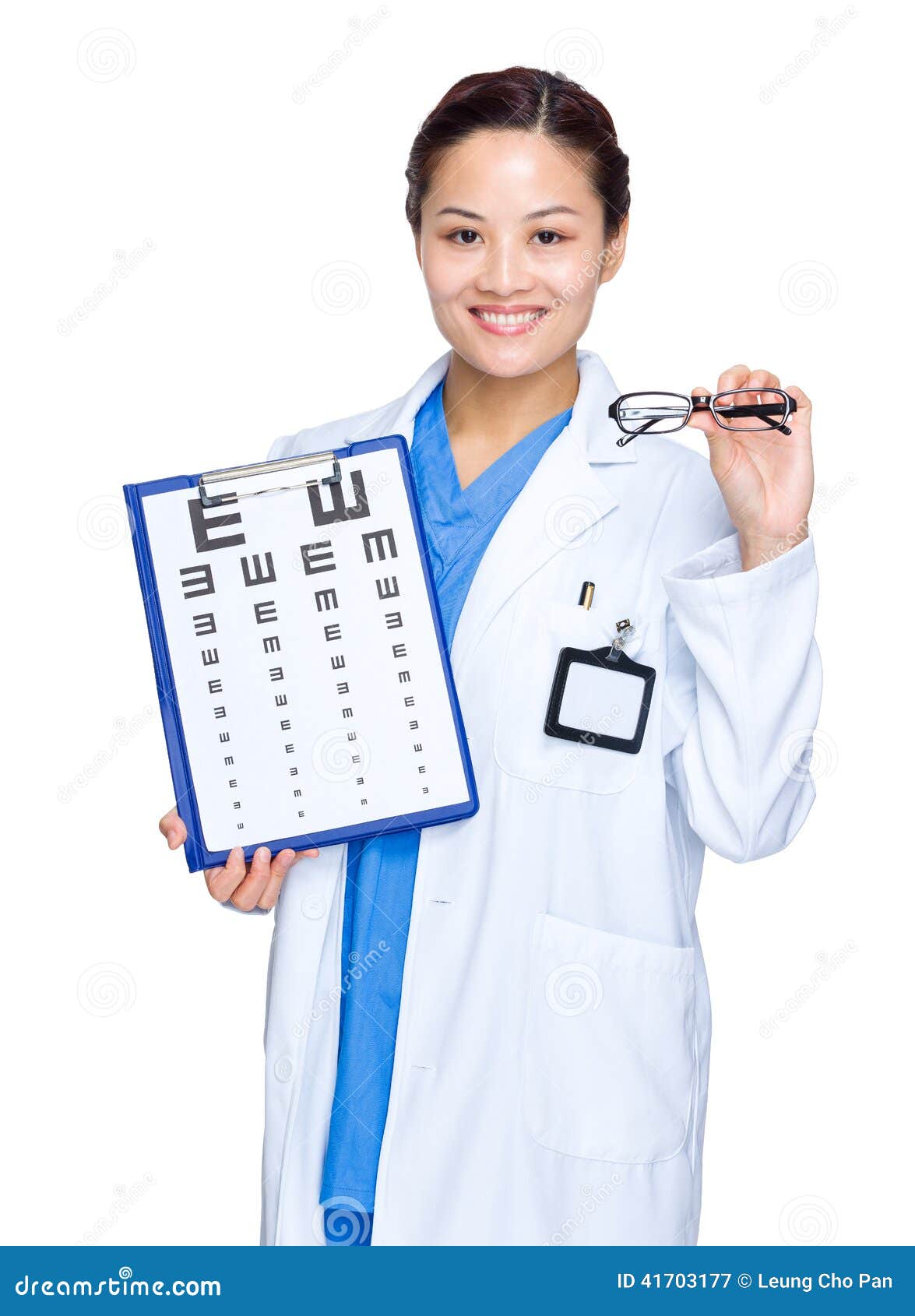 Female optician doctor stock image. Image of glasses - 41703177