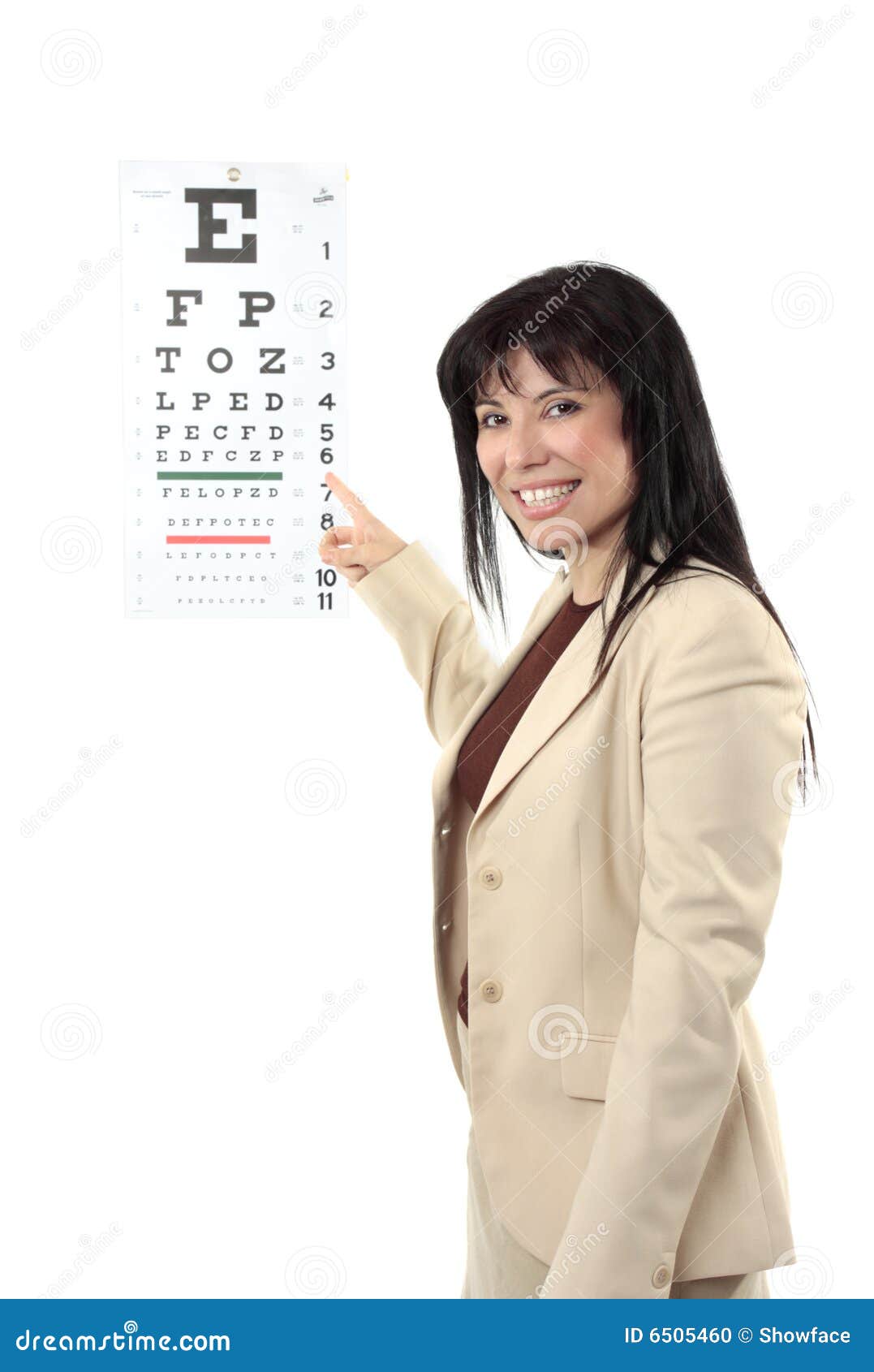 Optometrist Pointing At Eye Chart Royalty-Free Stock Image ...