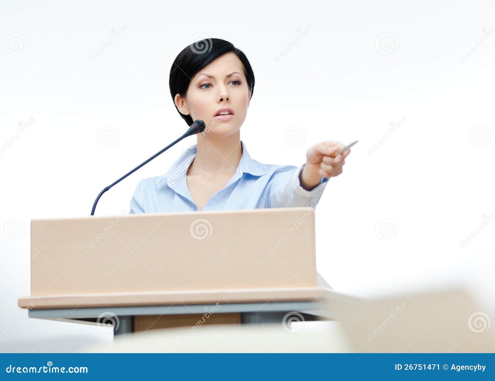 Female orator at the board stock image. Image of caucasian - 26751471