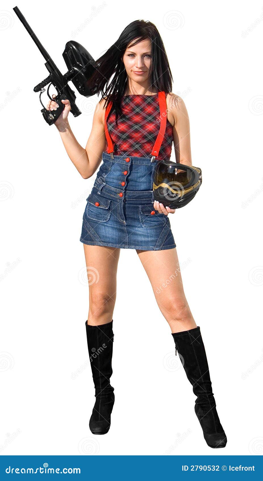 Female paintball player stock photo. Image of girl, hobby - 2790532