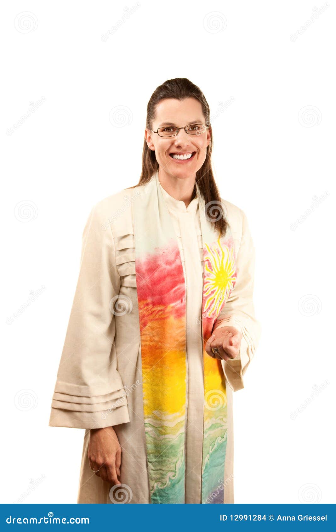 Female Pastor stock photo. Image of pretty, robe, colorful - 12991284