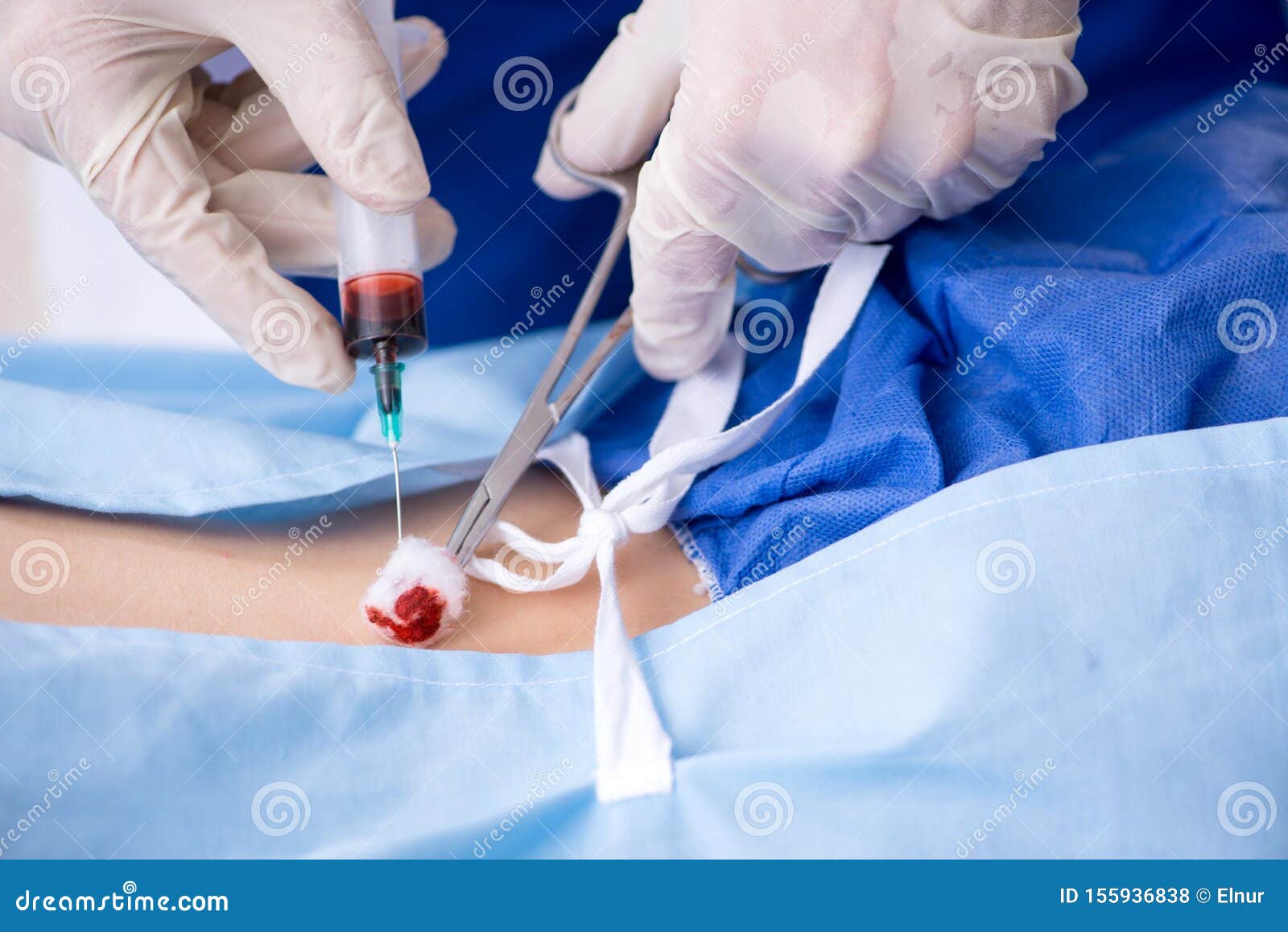 Female Patient Getting an Injection in the Clinic Stock Photo - Image ...